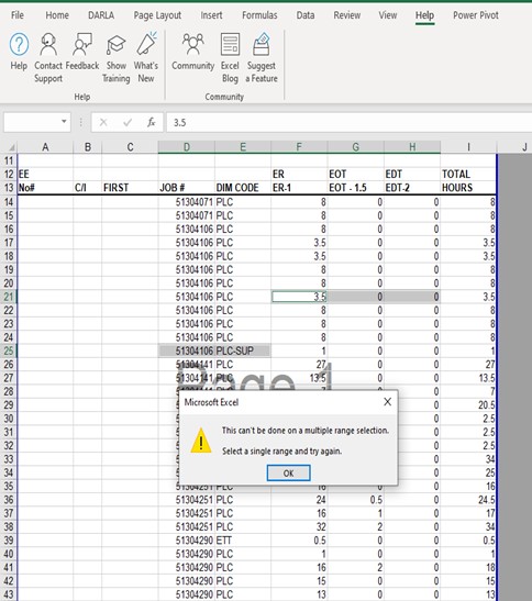 Getting Error With Right Click After Selecting Multiple Cells With Ctrl